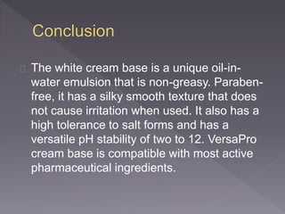 VersaPro Cream Base | PPTX