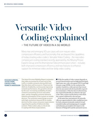 Ericsson Technology Review: Versatile Video Coding explained – the future of video in a 5G world ...
