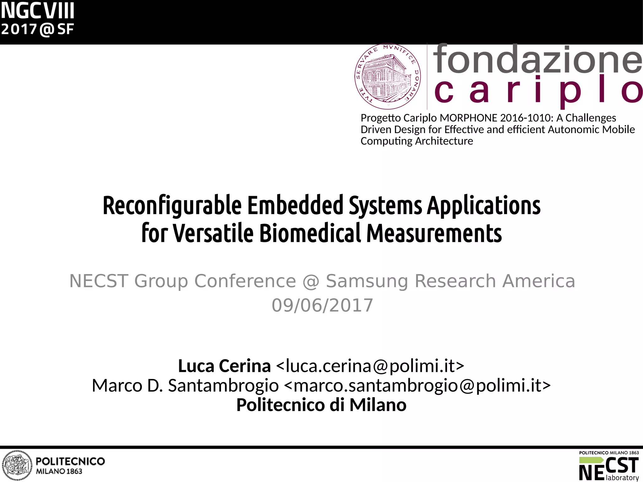 Reconfigurable Embedded Systems Applications For Versatile Biomedical Measurements Ppt Free