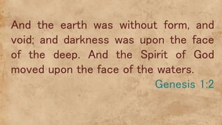 Genesis 1:2 - Meditate the Scripture Daily Verse by Verse | PPTX