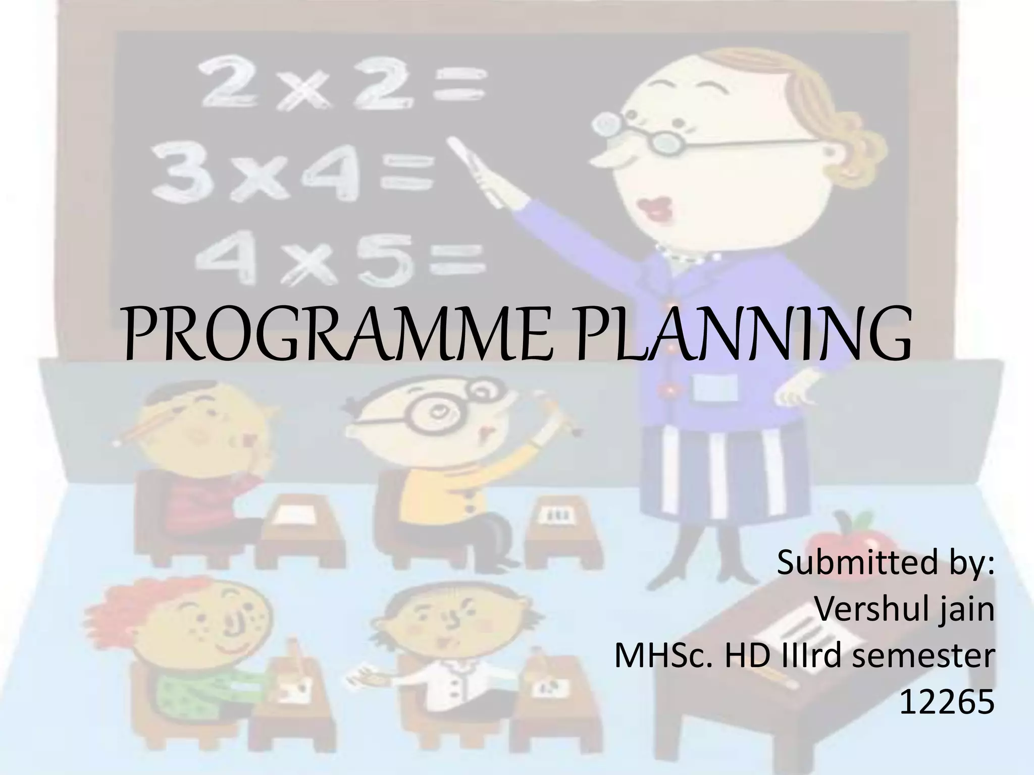 programe planning | PPT