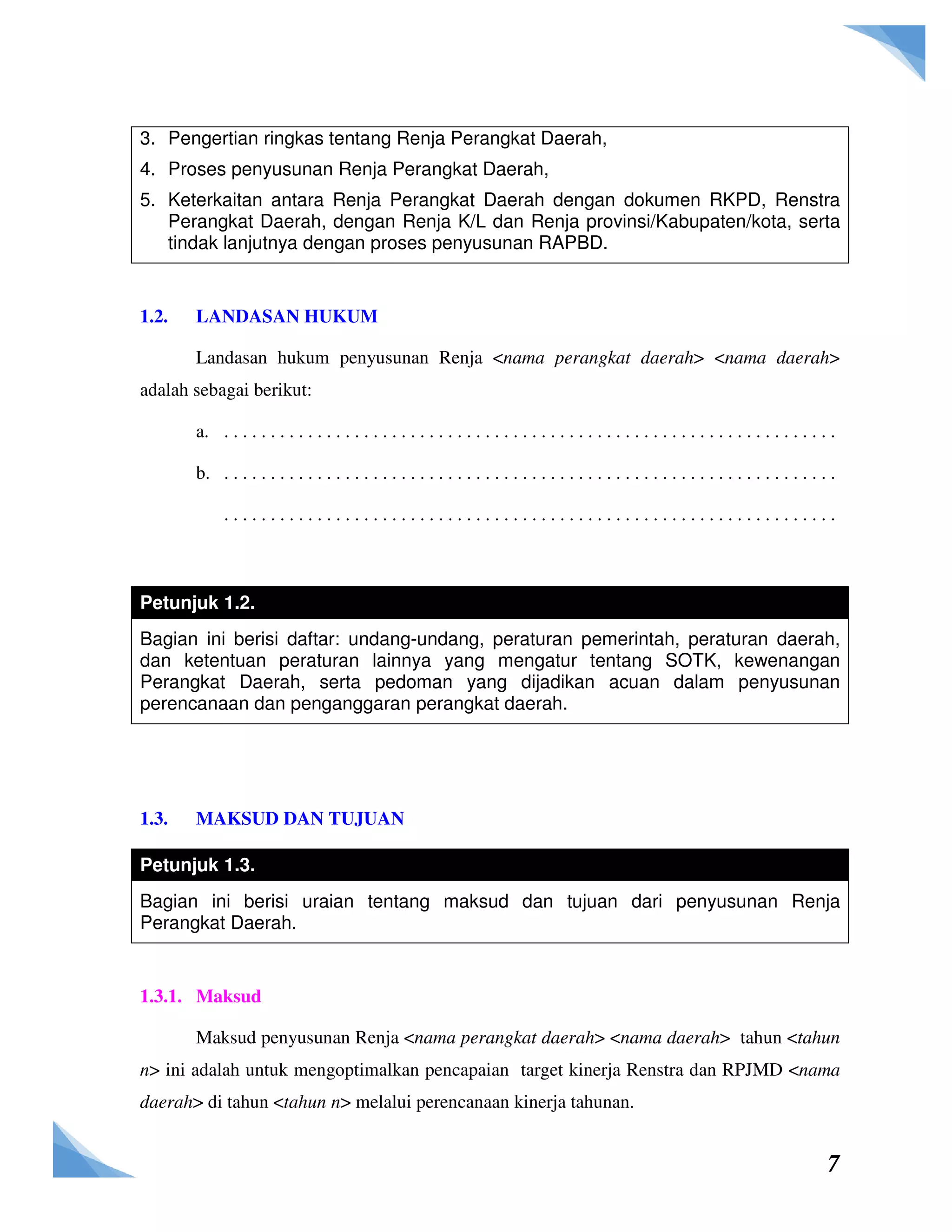 Versi 2 Sekelumit Panduan Ringkas Penyusunan Renja Perangkat Daerah menurut Permendagri 86 Tahun ...