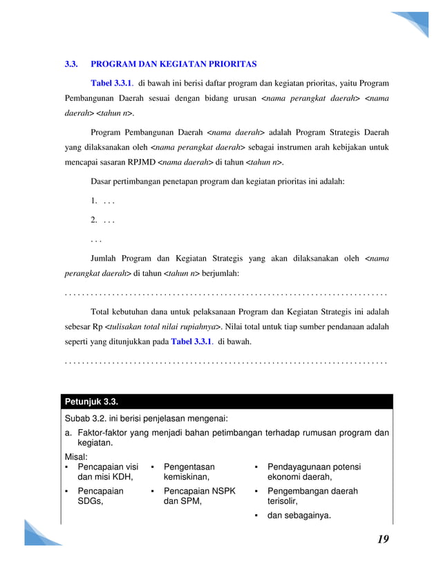 Versi 2 Sekelumit Panduan Ringkas Penyusunan Renja Perangkat Daerah menurut Permendagri 86 Tahun ...