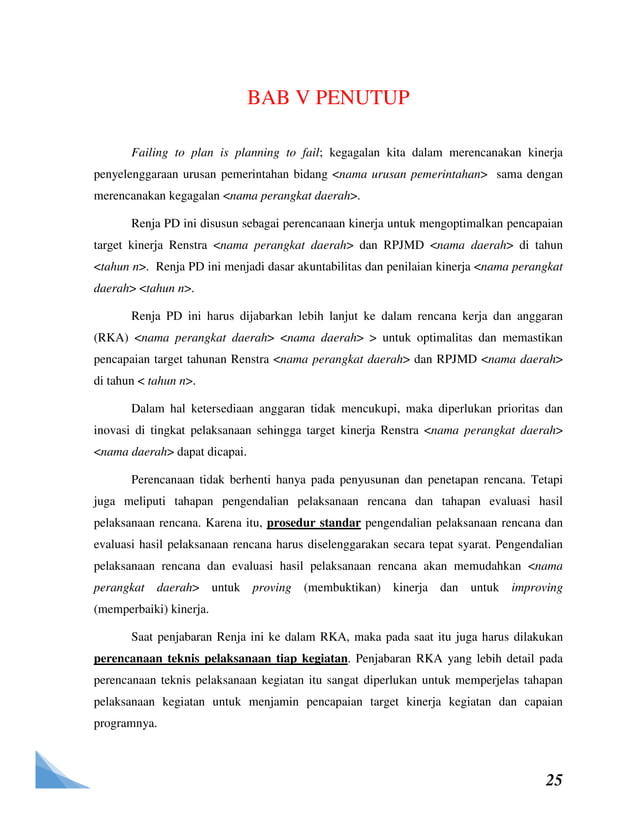 Versi 2 Sekelumit Panduan Ringkas Penyusunan Renja Perangkat Daerah menurut Permendagri 86 Tahun ...