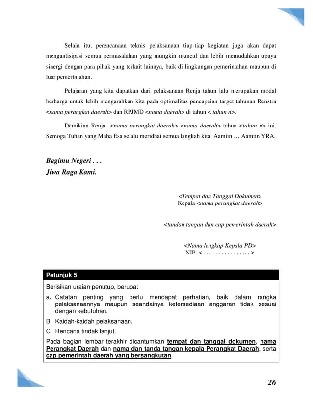 Versi 2 Sekelumit Panduan Ringkas Penyusunan Renja Perangkat Daerah menurut Permendagri 86 Tahun ...