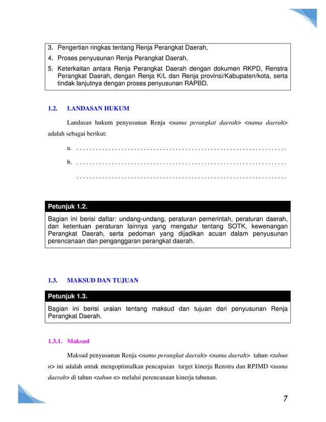 Versi 2 Sekelumit Panduan Ringkas Penyusunan Renja Perangkat Daerah menurut Permendagri 86 Tahun ...