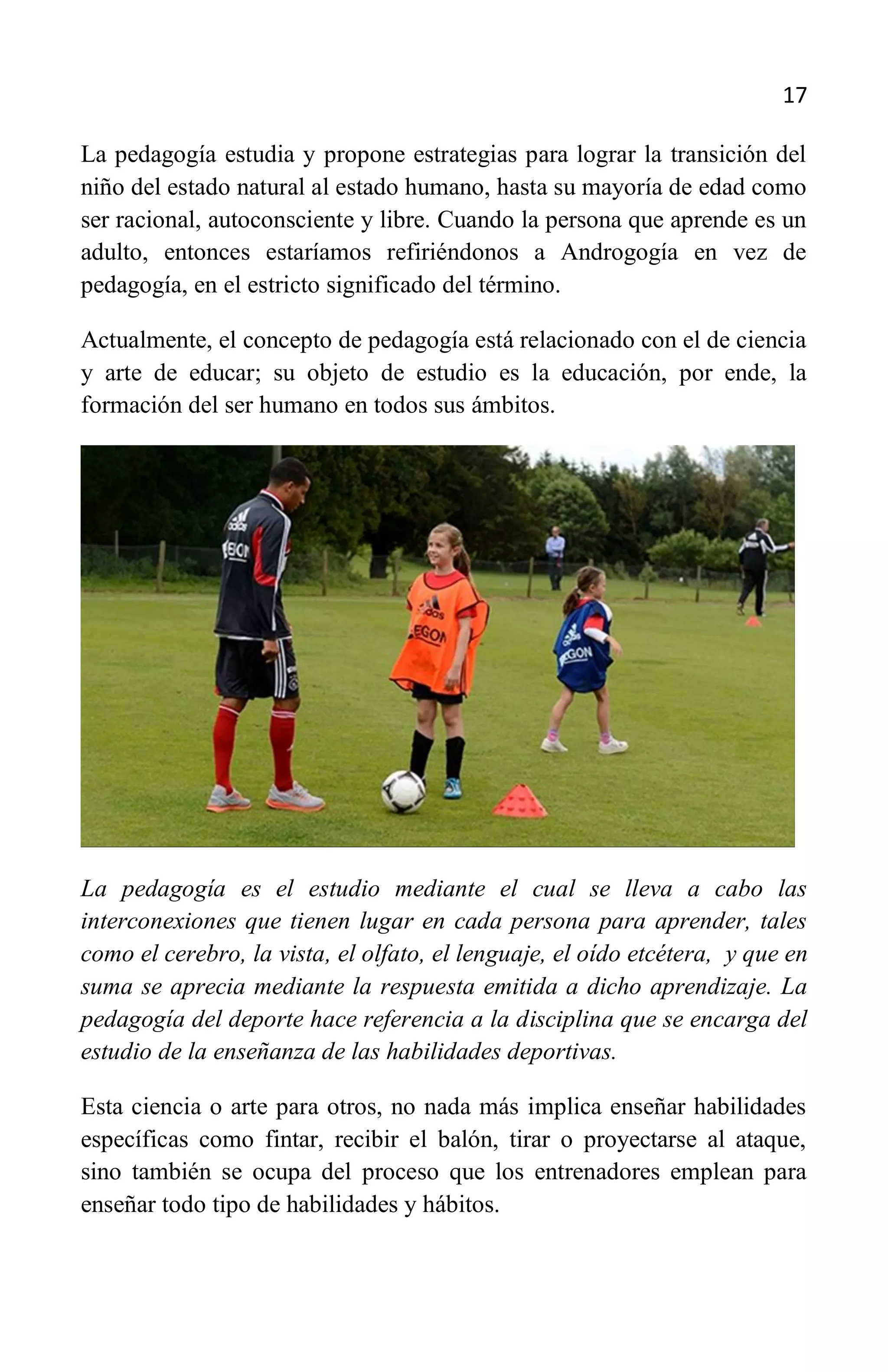 Versión incompleta libro Pedagogía del Fútbol Infantil escrito por el ...