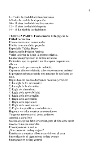 Versión incompleta libro Pedagogía del Fútbol Infantil escrito por el ...