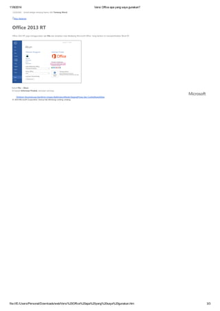 Versi office apa yang saya gunakan | PDF