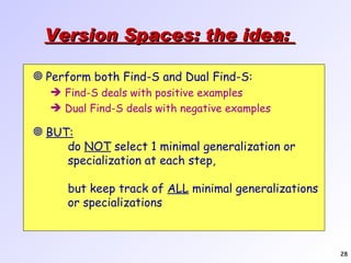 Version spaces | PPT