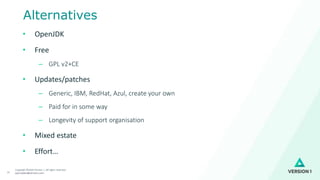 Version 1 Oracle Java Licensing changes -- what is really going on ...
