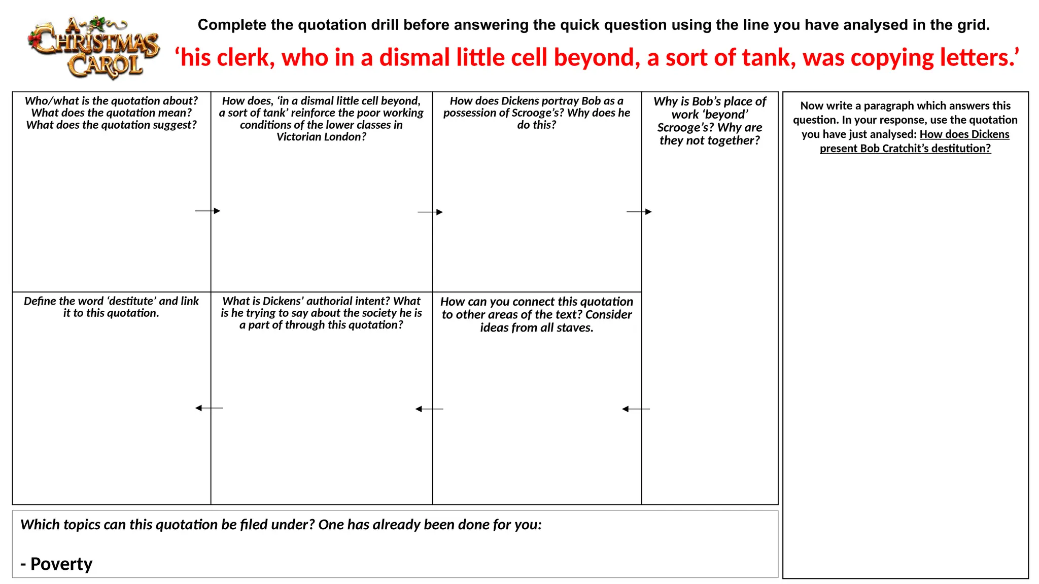 VERSION 2 - 'A Christmas Carol' Quotation Drills - @SPryke2.pptx