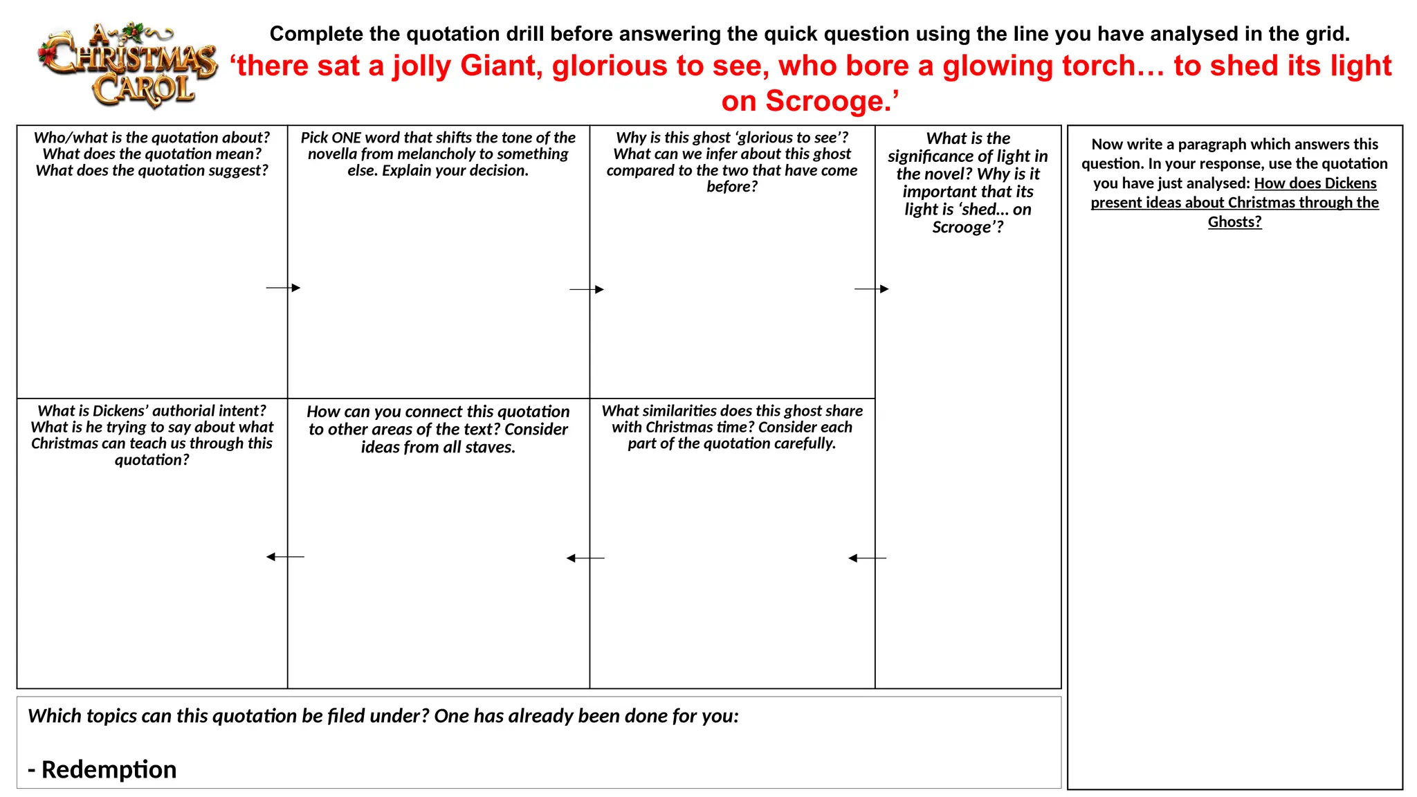 VERSION 2 - 'A Christmas Carol' Quotation Drills - @SPryke2.pptx