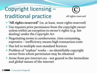 Overview of the Version 4.0 international Creative Commons licences | PPTX