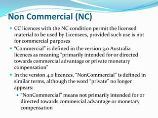 Overview of the Version 4.0 international Creative Commons licences | PPTX