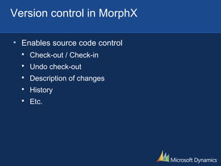 Version control in the Dynamics AX | PPT