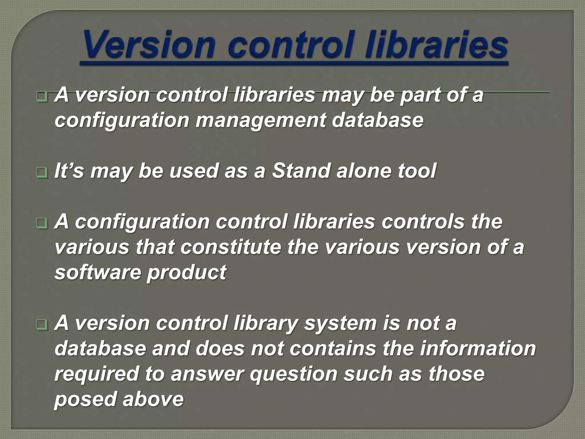 Version control libraries | PPT