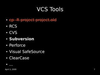 Getting Started With (distributed) Version Control | Ppt