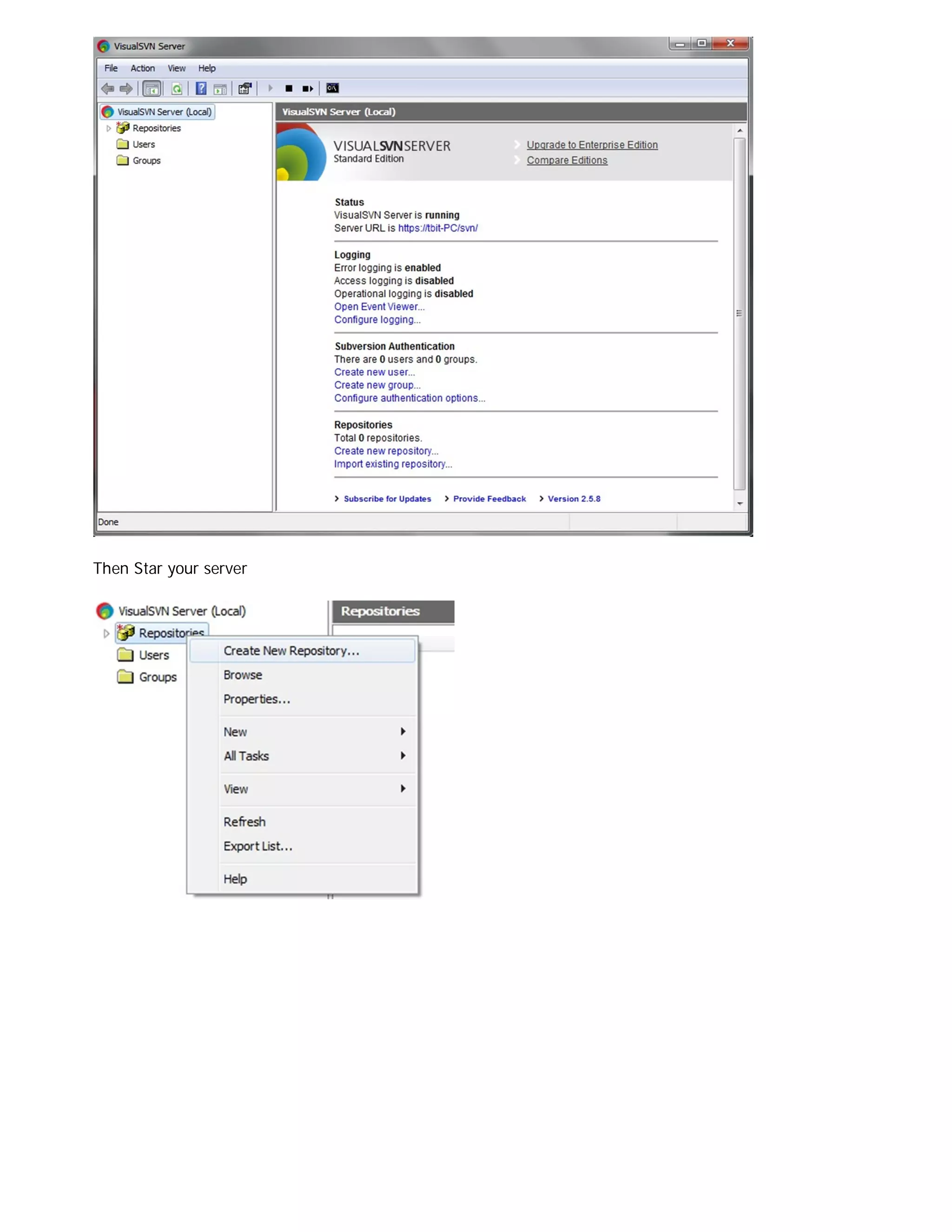 Version Controls For Php Project With Visual Svn Server And Tortoisesvn