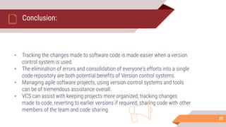 Version Control System - for Agile Software Project Management. | PDF