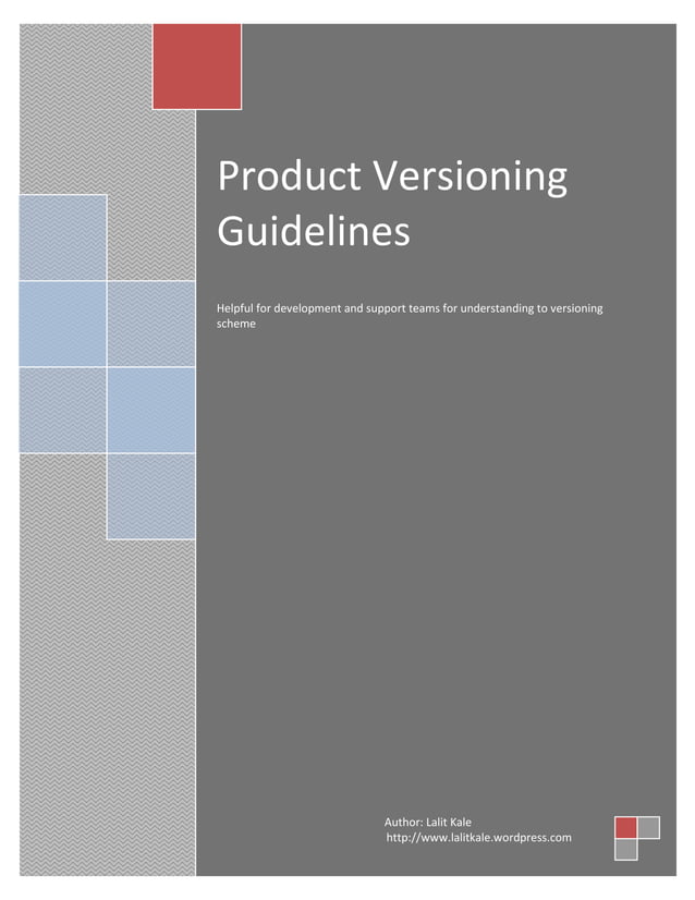 Versioning guidelines for product | PDF