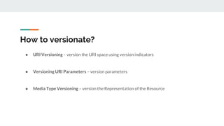 Versioning rest api's | PPTX