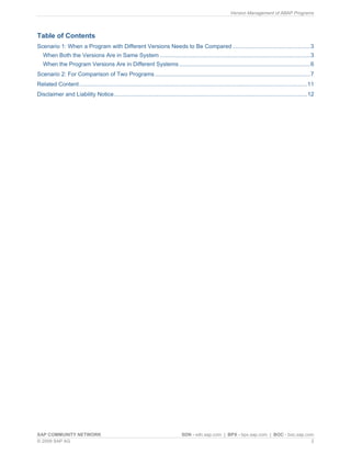 Version management of abap programs | PDF