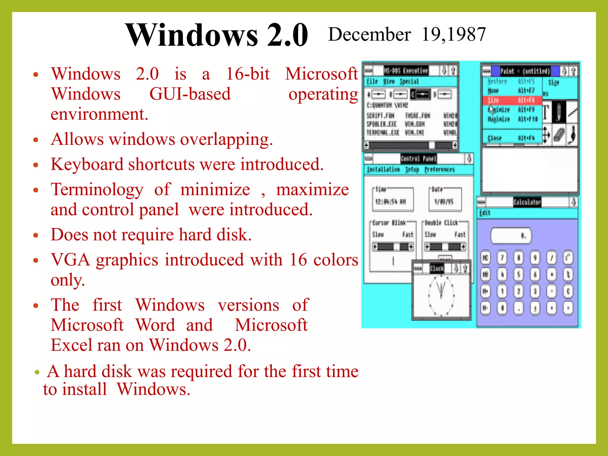Various Versions of Windows 1 to 10 | PDF