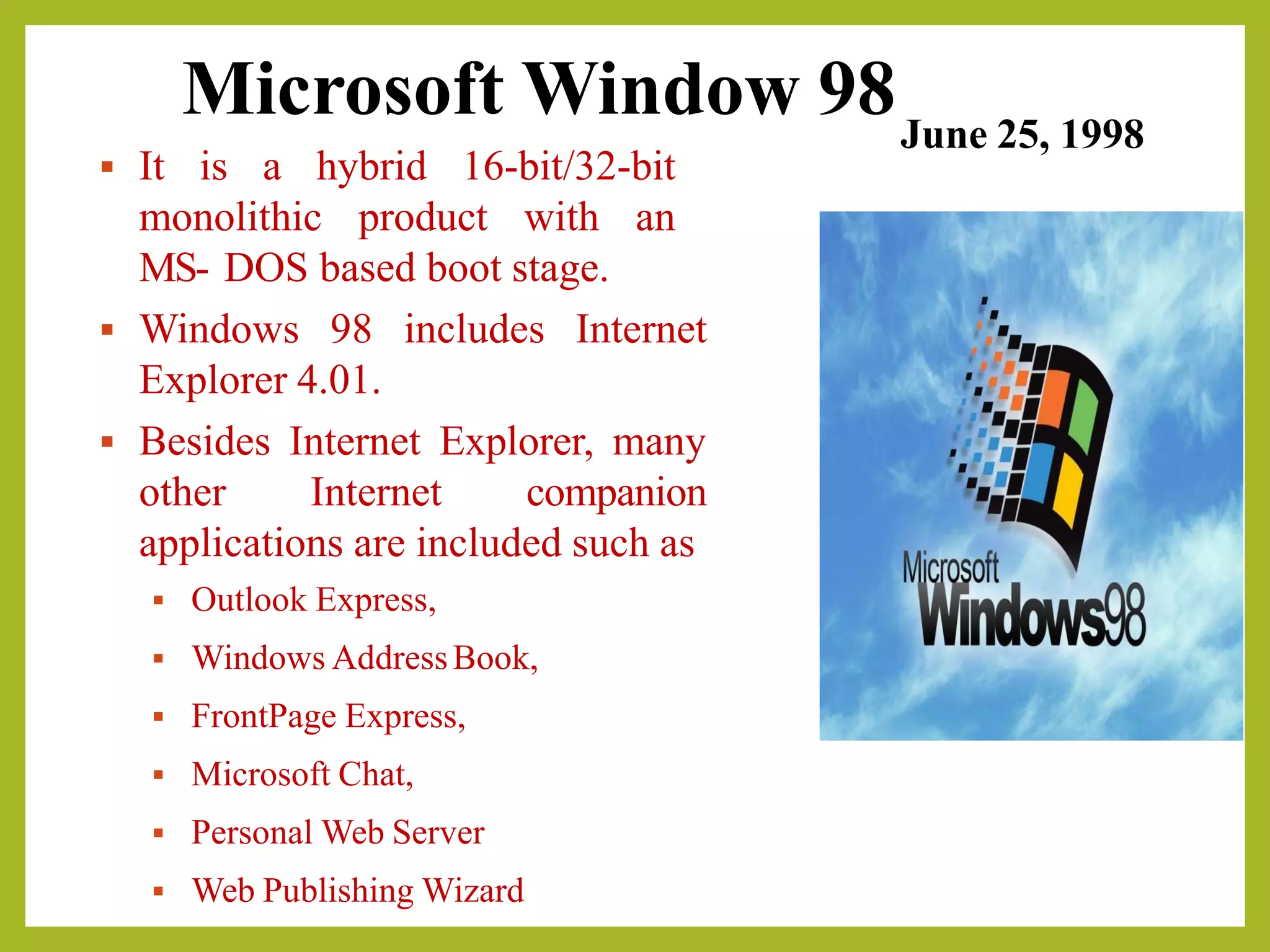 Various Versions of Windows 1 to 10 | PDF