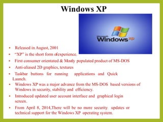 Various Versions of Windows 1 to 10 | PDF