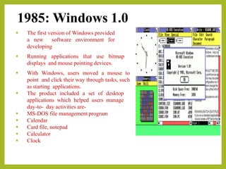 Various Versions of Windows 1 to 10 | PDF
