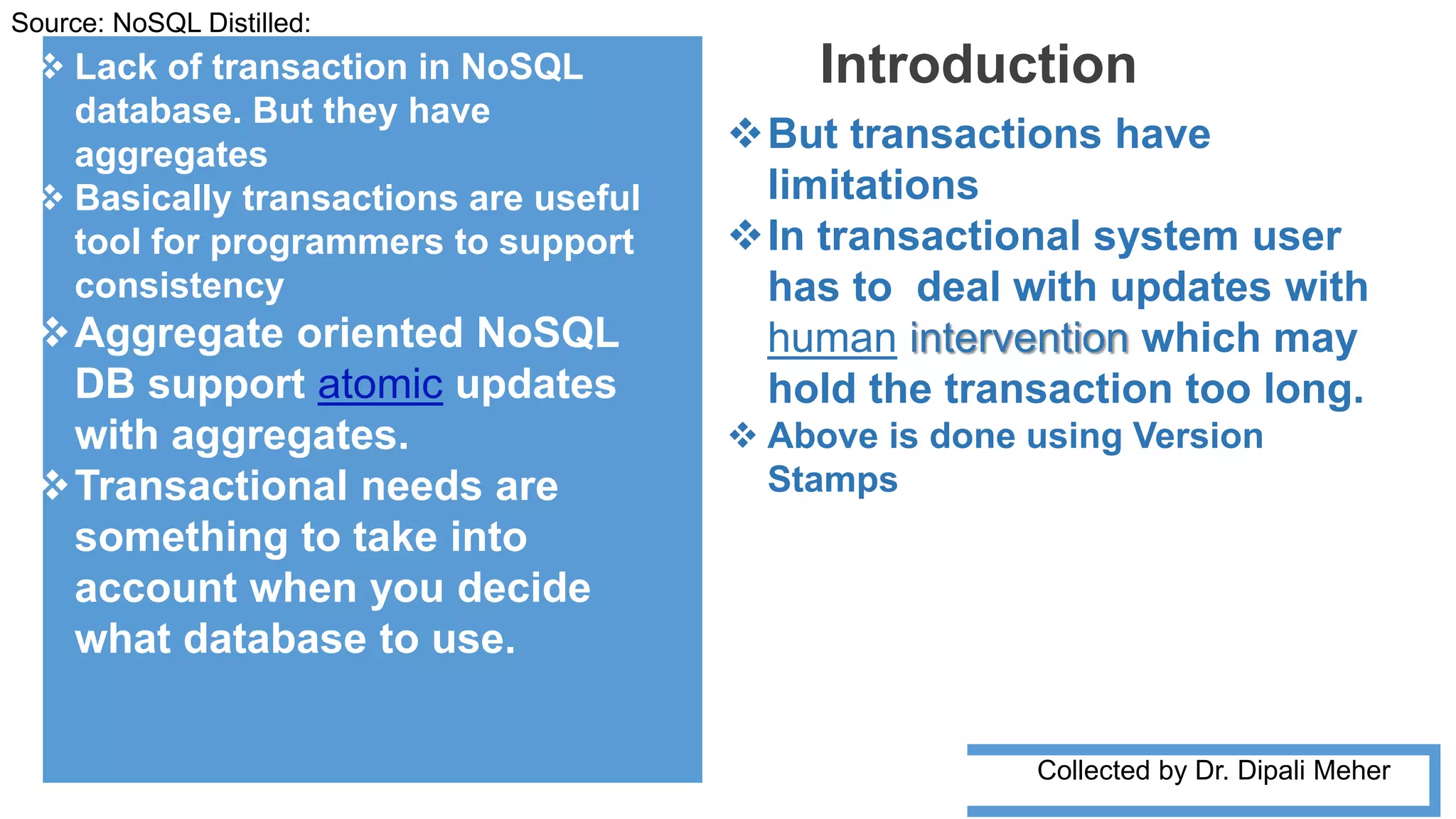 Version Stamps in NOSQL Databases | PPTX