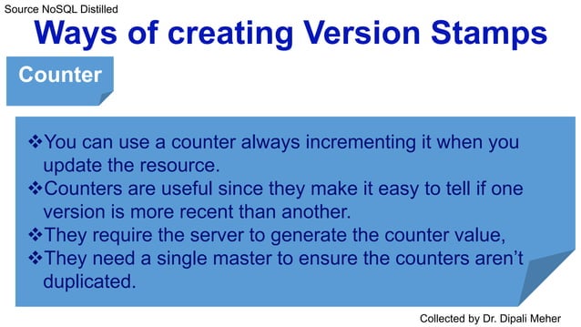 Version Stamps in NOSQL Databases | PPTX | Databases | Computer Software and Applications