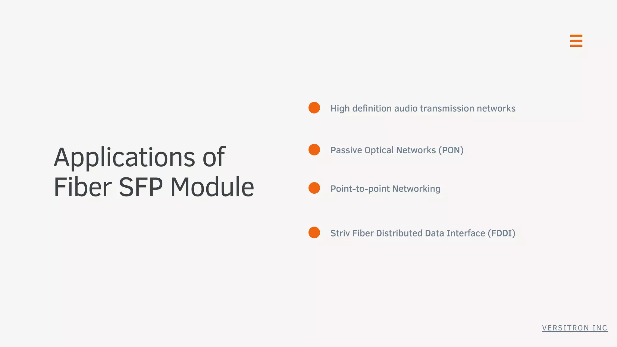 Versitron fiber sfp module ppt | PPT