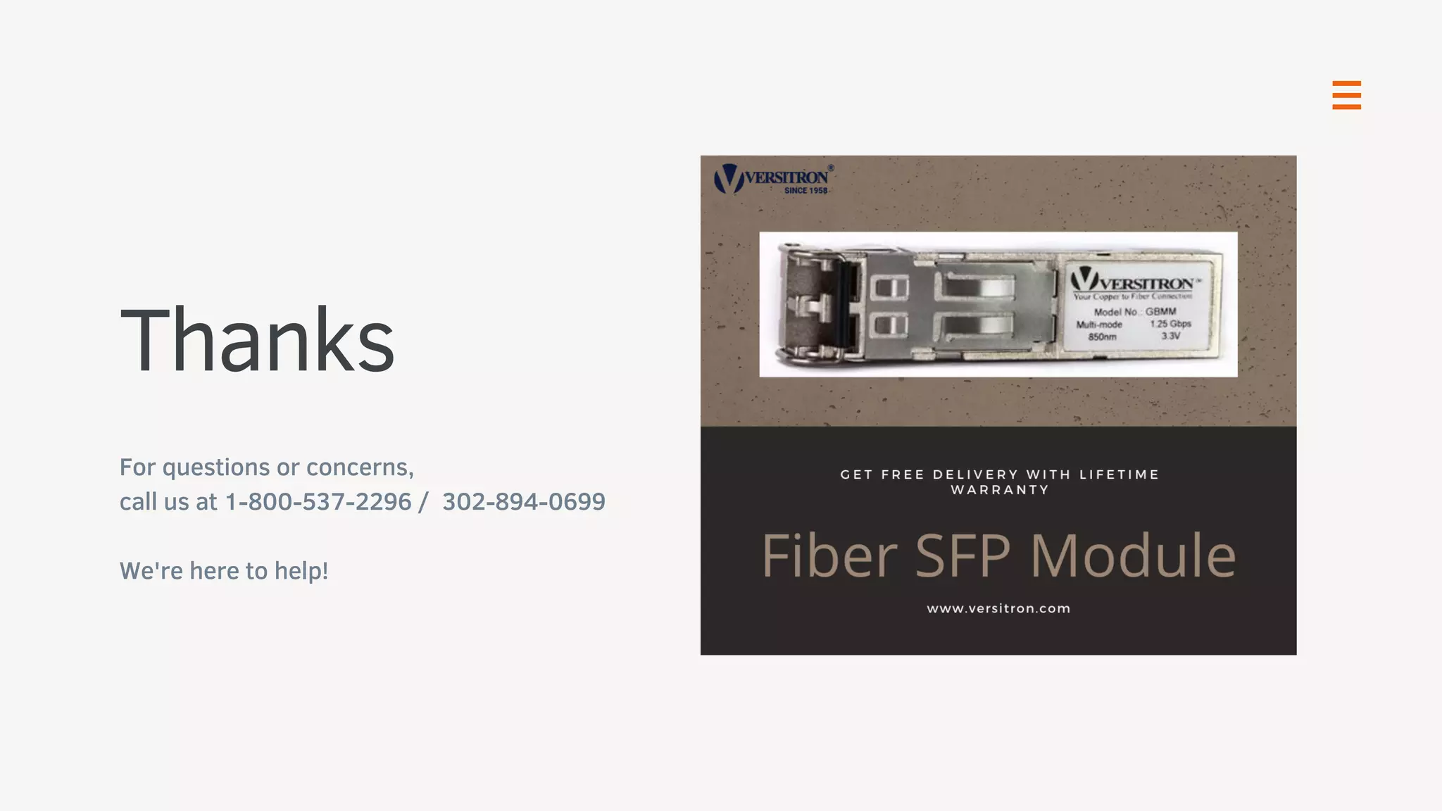 Versitron fiber sfp module ppt | PPT
