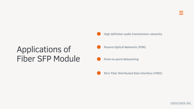 Versitron fiber sfp module ppt | PPT