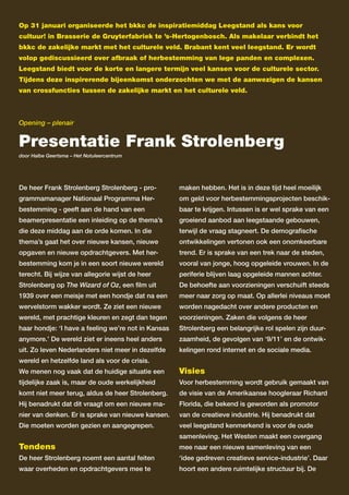 Leegstand als kans voor cultuur - verslag | PDF