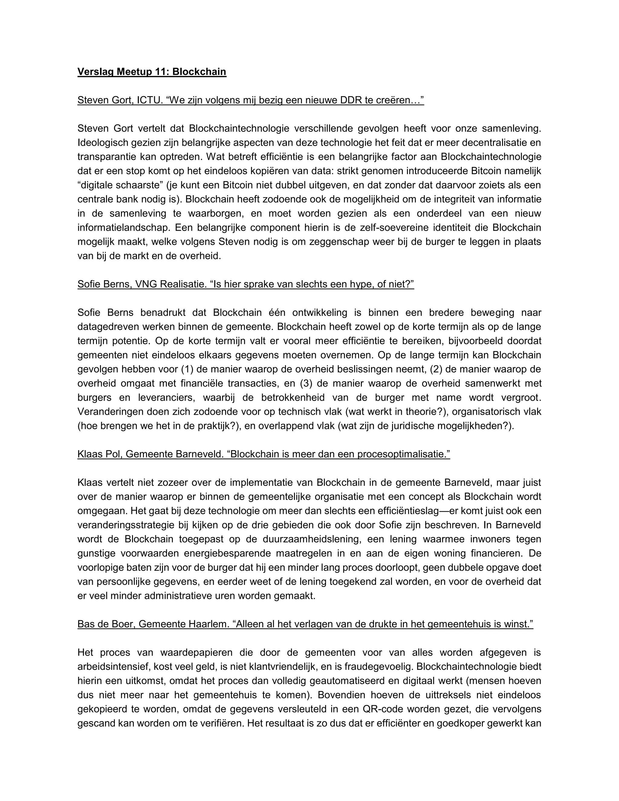 meetup 11102018 - Verslag | PDF