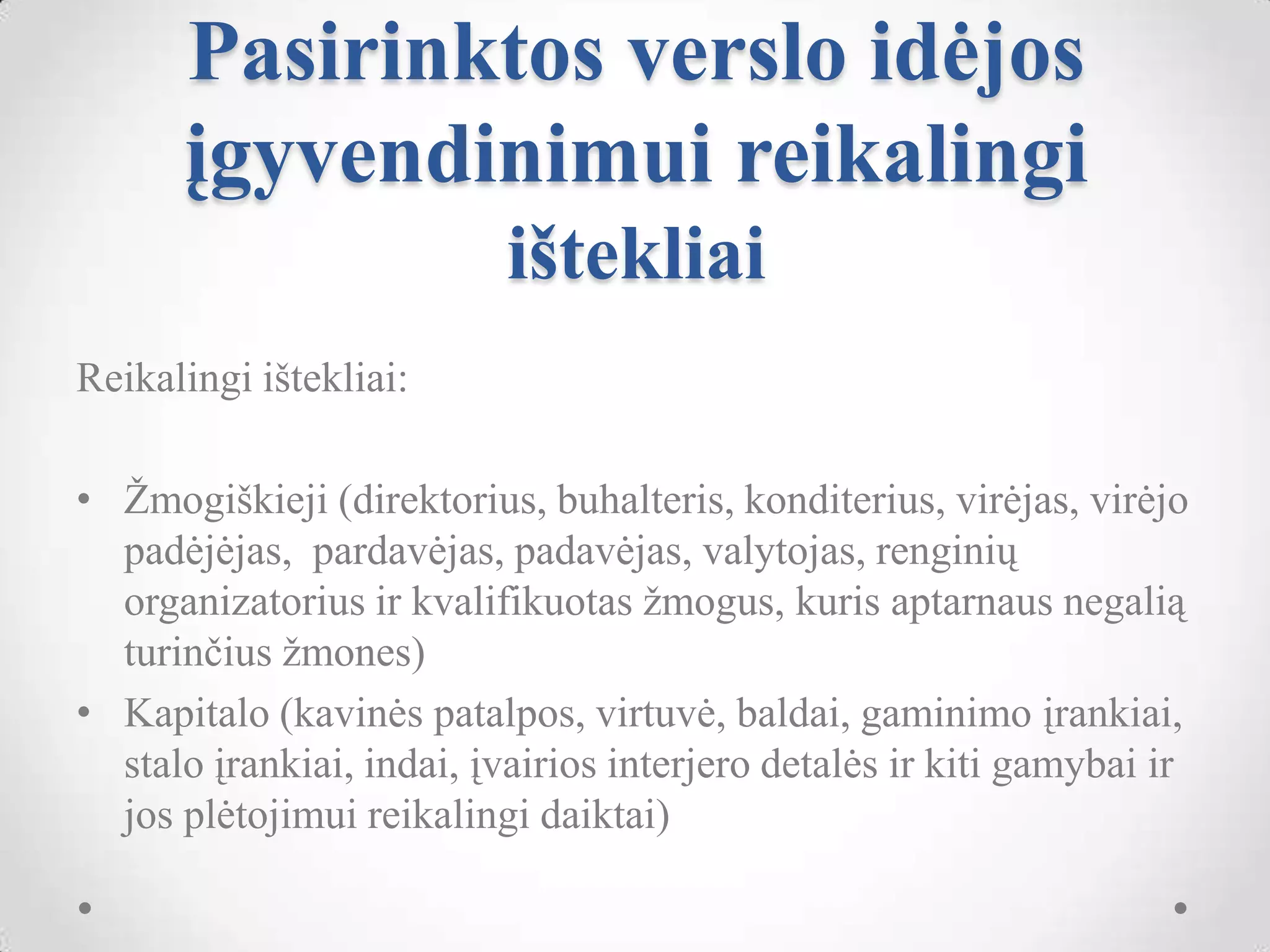 Verslo idejos pristatymas | PPTX
