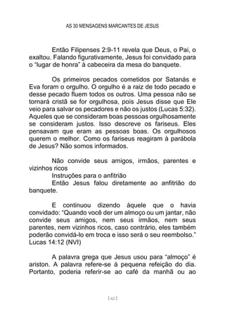 AS 30 MENSAGENS MARCANTES DE JESUS [CRISTOLOGIA] | PDF