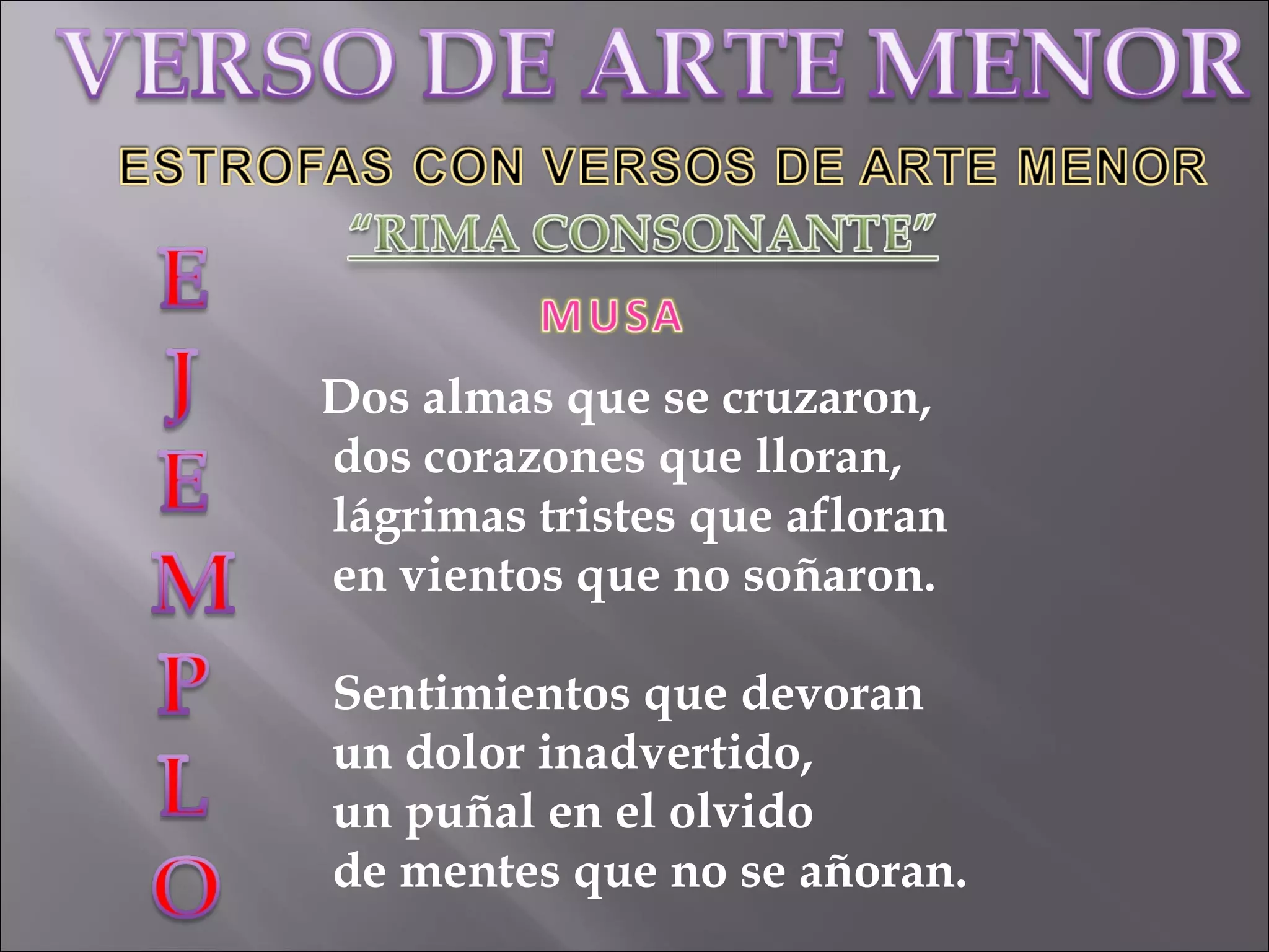 VERSOS DE ARTE MENOR Y MAYOR | PPT