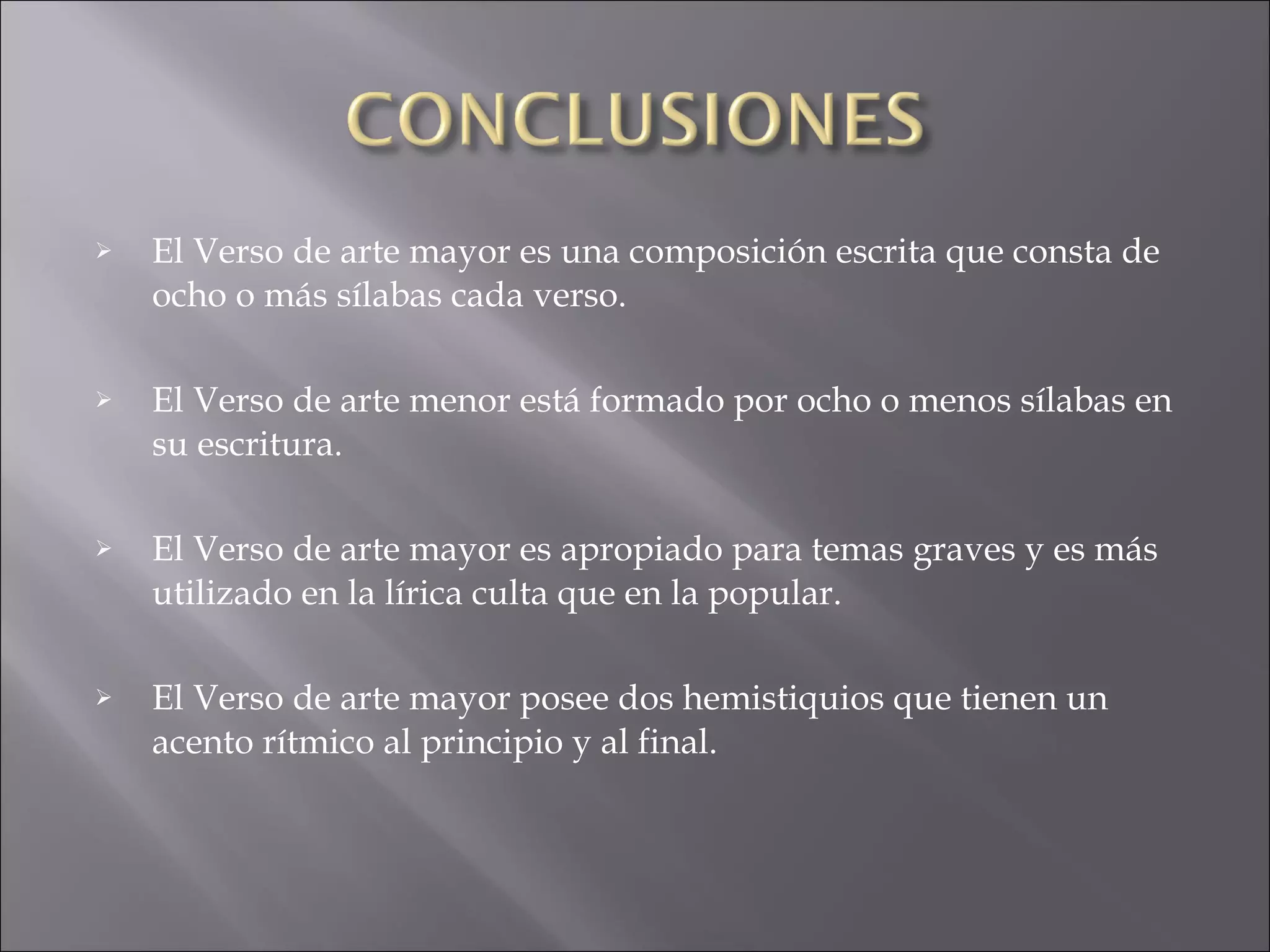 VERSOS DE ARTE MENOR Y MAYOR | PPT
