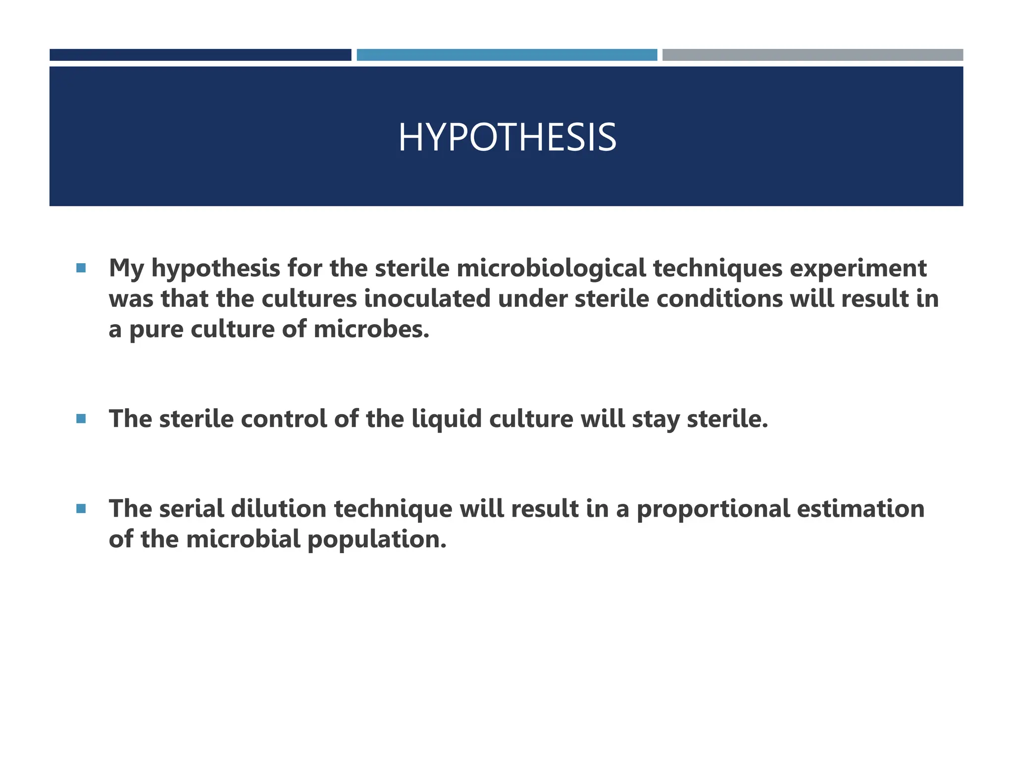 Microbiological techniques Experiment Presentation.pptx