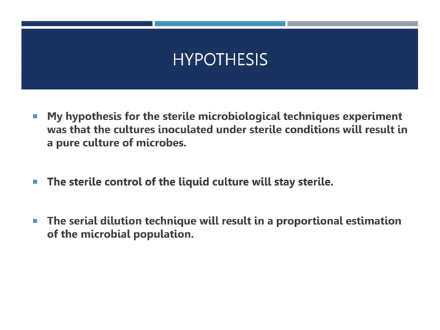 Microbiological techniques Experiment Presentation.pptx