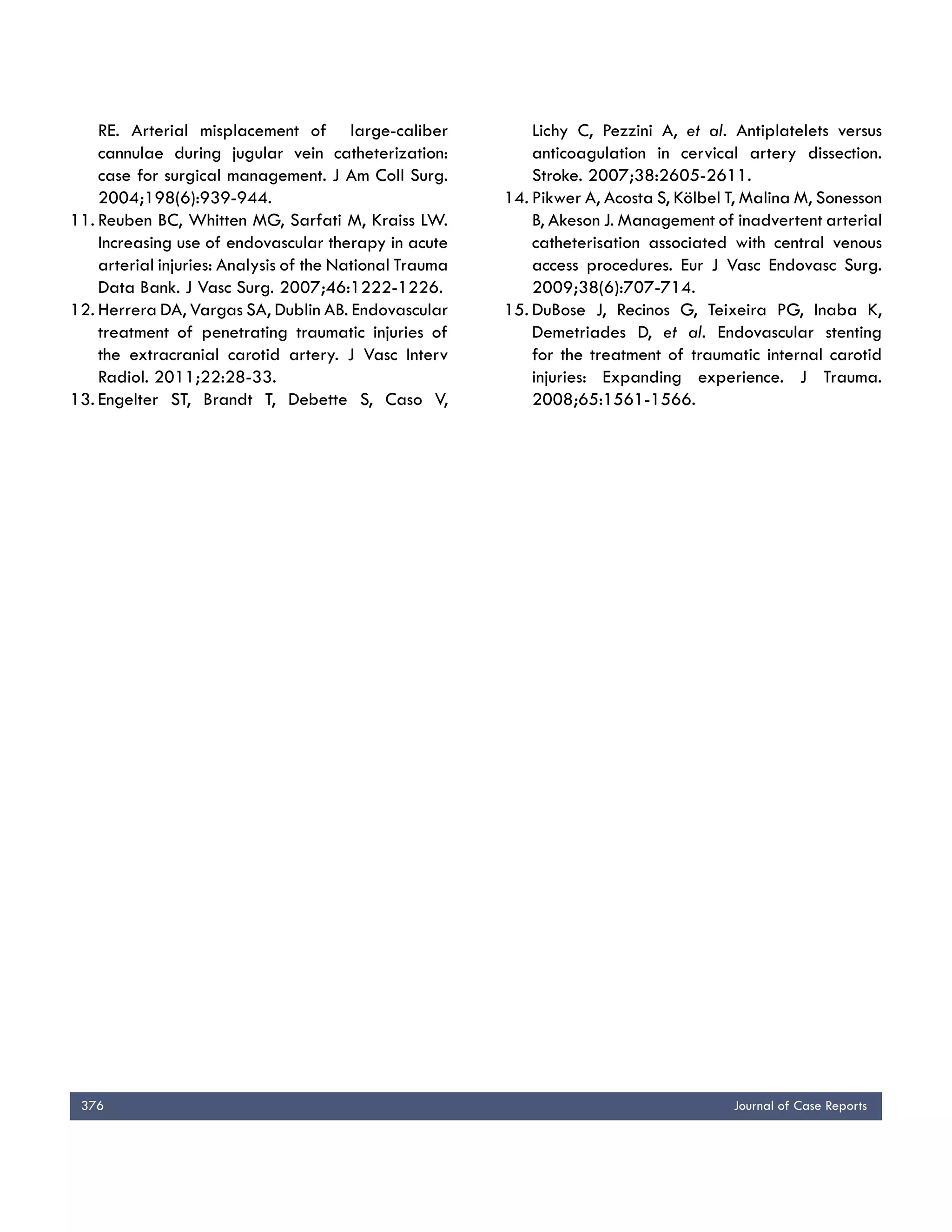 Vertebral artery injury with dialysis catheter | PDF