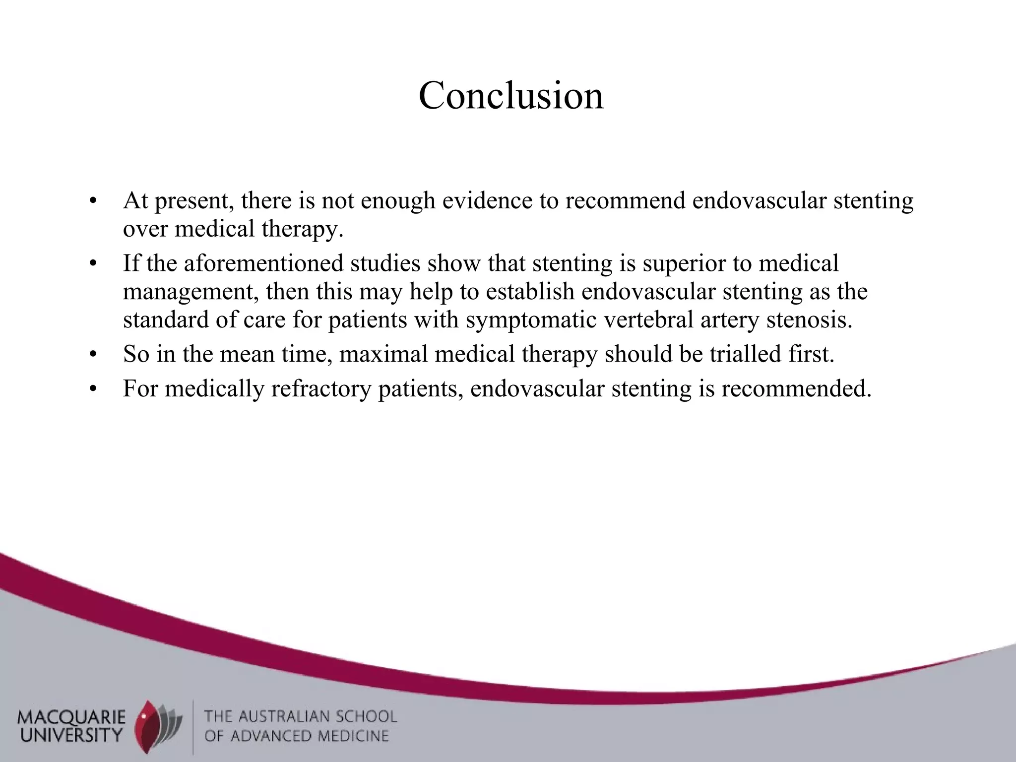 Vertebral artery stenosis | PPT