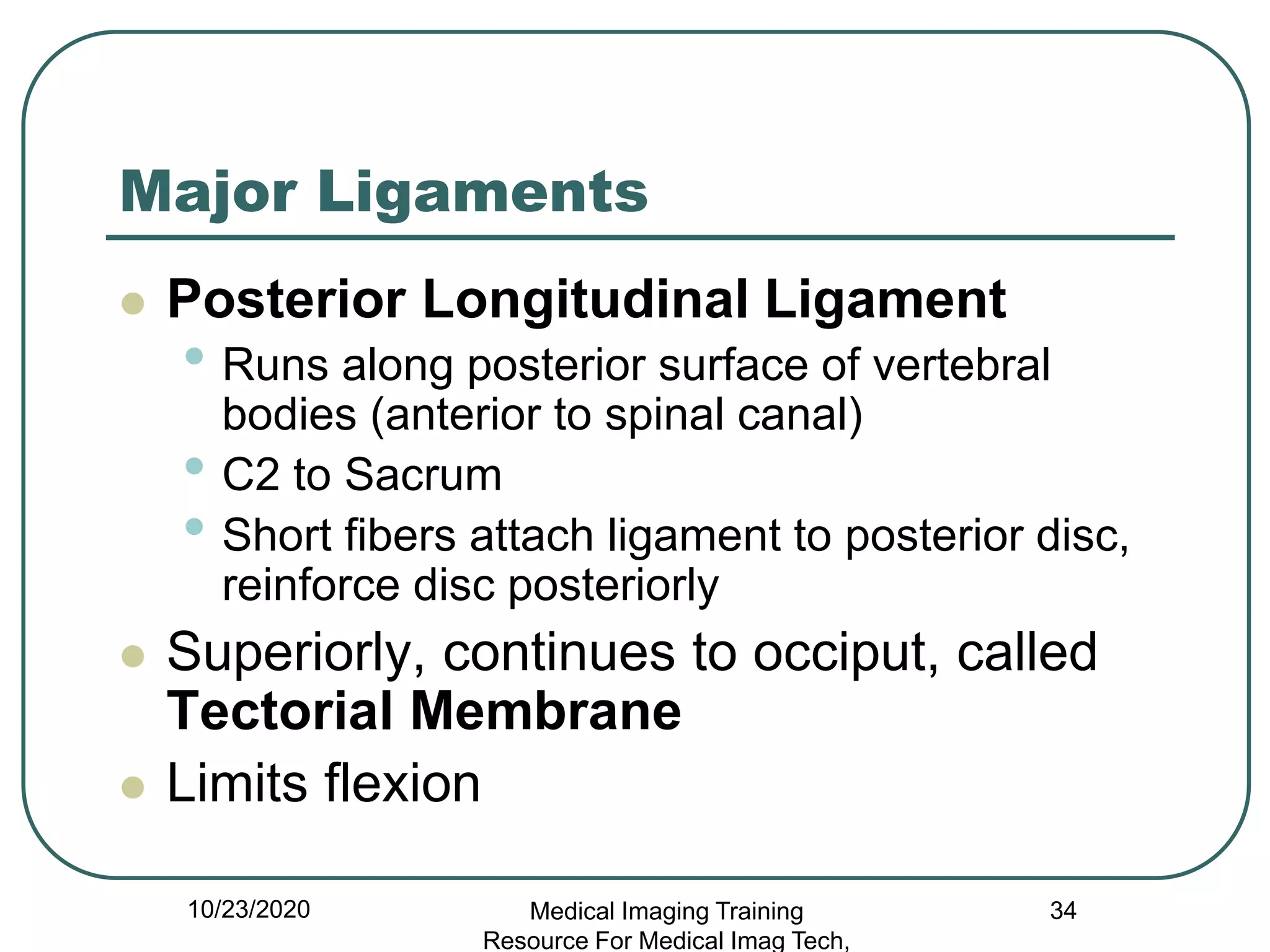Vertebral column anatomy . radiology training resource ncchanji nkeh keneth | PPT