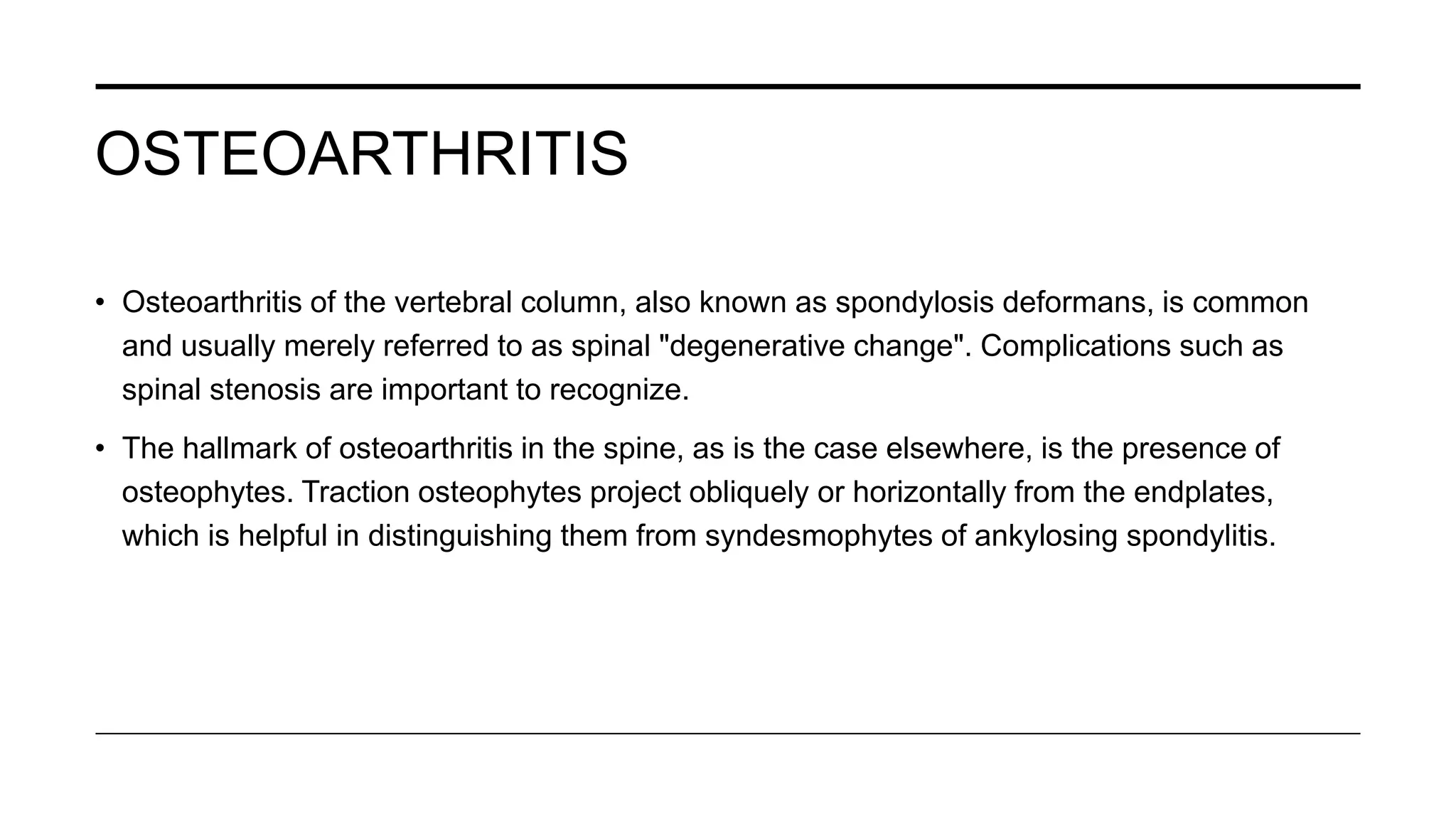 Vertebral column associated pathology and radiographic appearance | PPTX