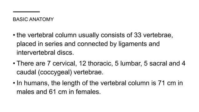 Vertebral column associated pathology and radiographic appearance | PPT