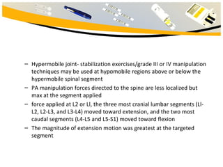 Vertebral manipulation (2) | PPT